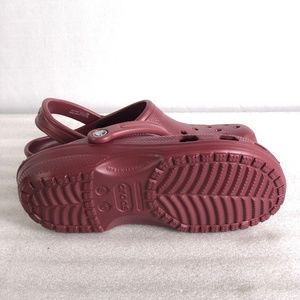 CROCS | Shoes | Crocs Classic Roomy Fit Clogs Maroon Burgandy | Poshmark